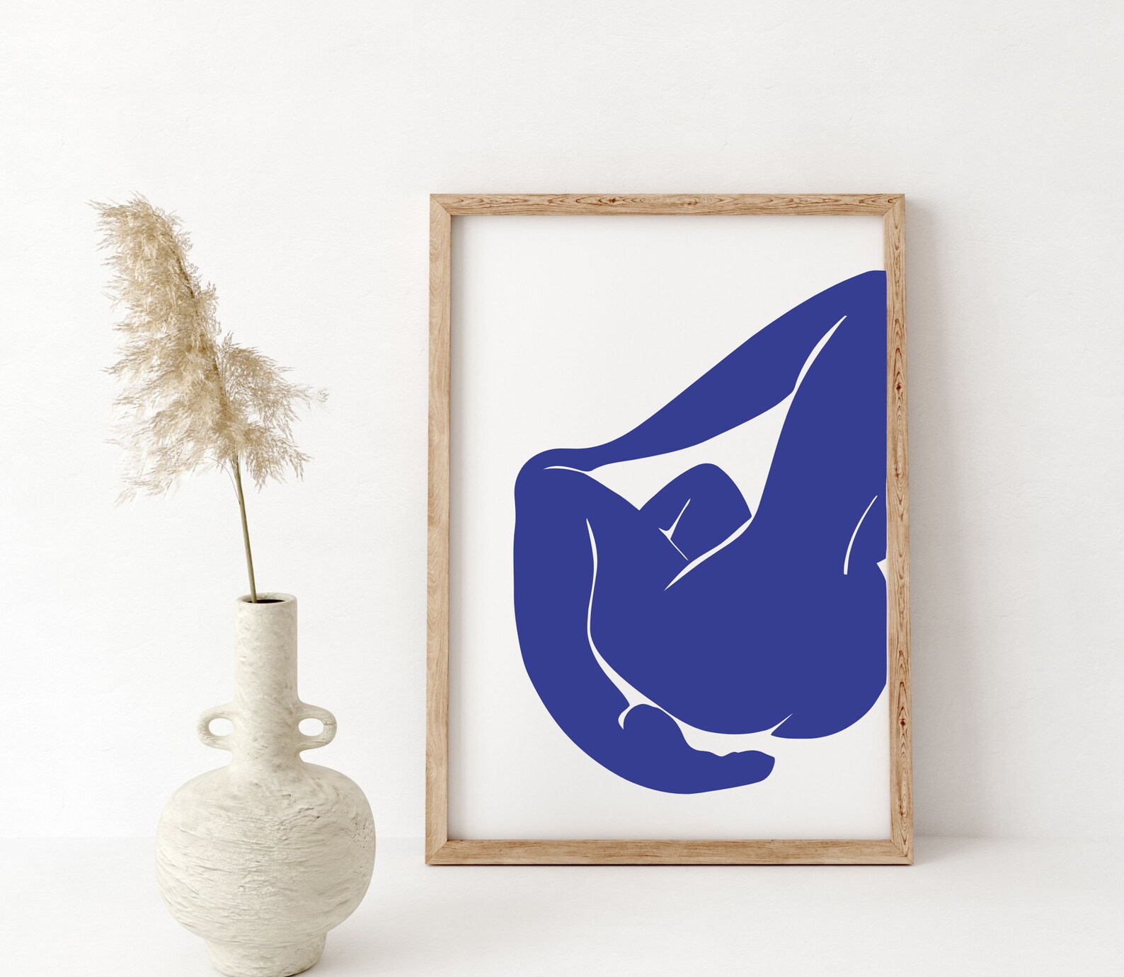 Femme Art Print, Blue Woman Poster, Line Art Poster, Wall Art Poster ...