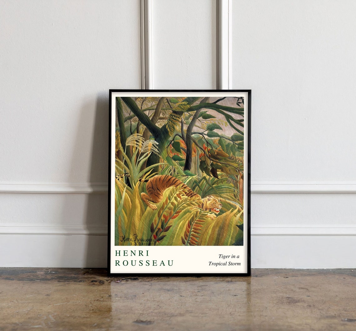Henri Rousseau Tiger in a Tropical Storm Henri Rousseau - Etsy