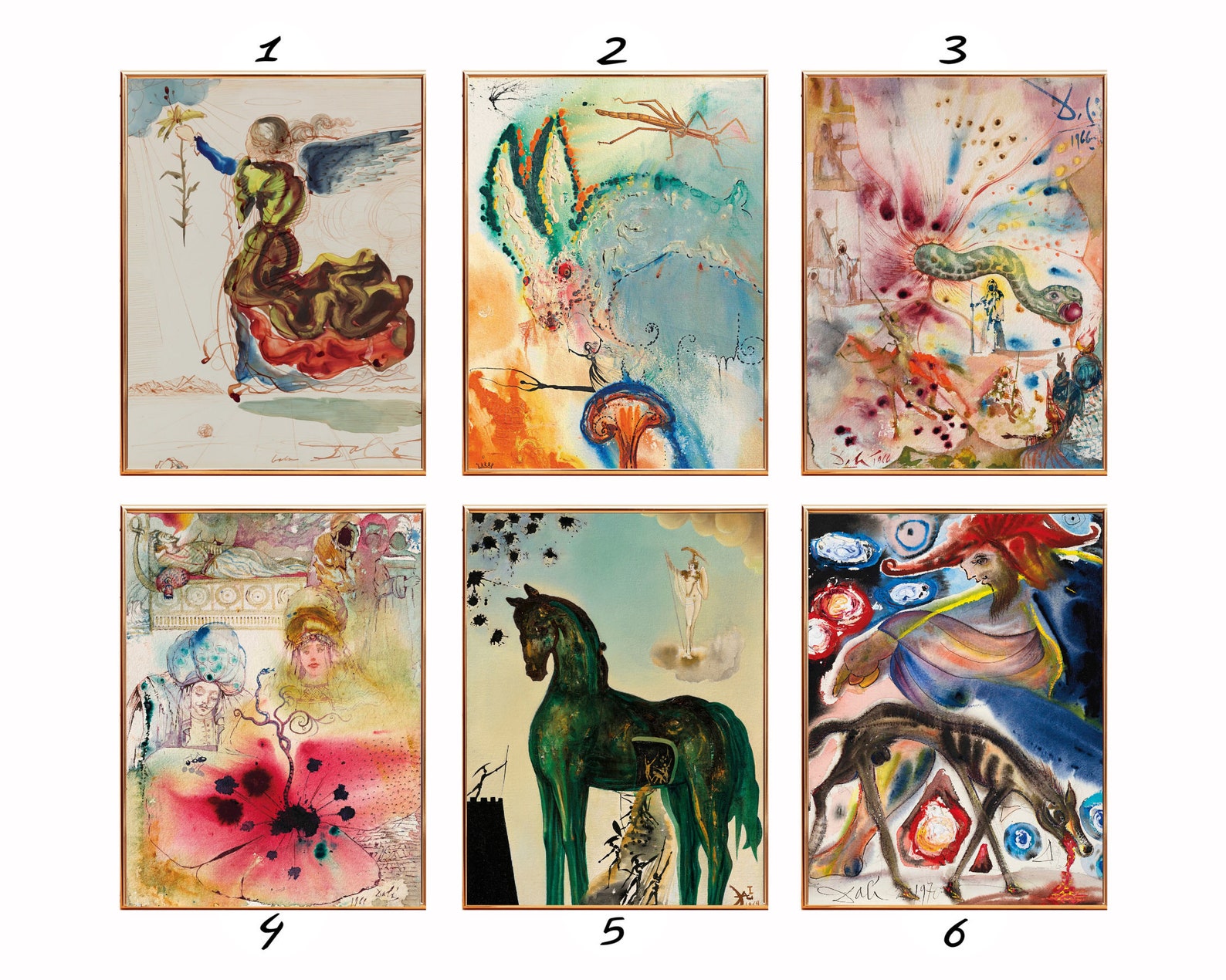 Salvador Dali Poster Sets Salvador Dali Exhibition Print - Etsy