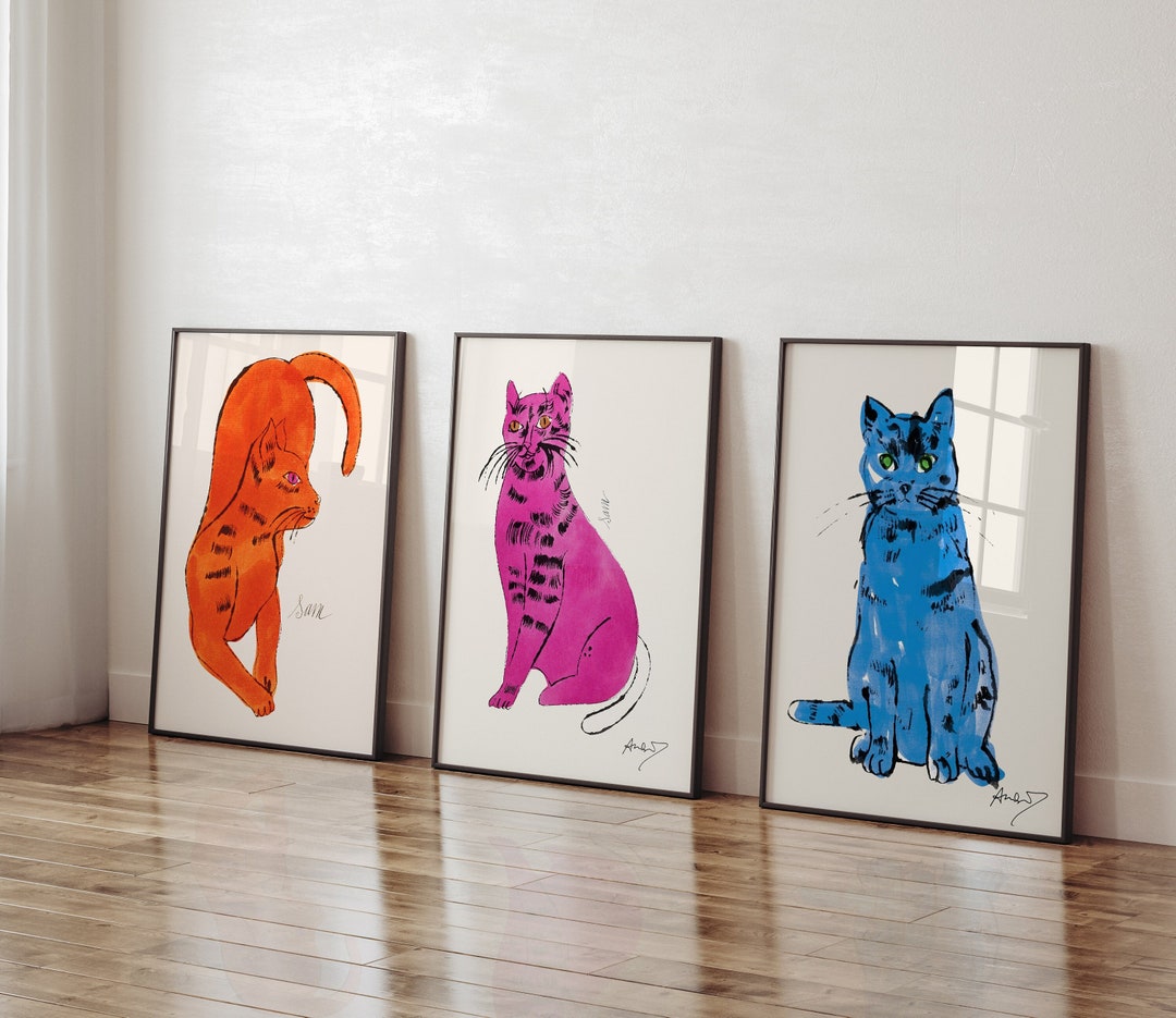 SET OF 3 Andy Warhol Cat Sam Posters, Andy Warhol Print, Andy Warhol ...