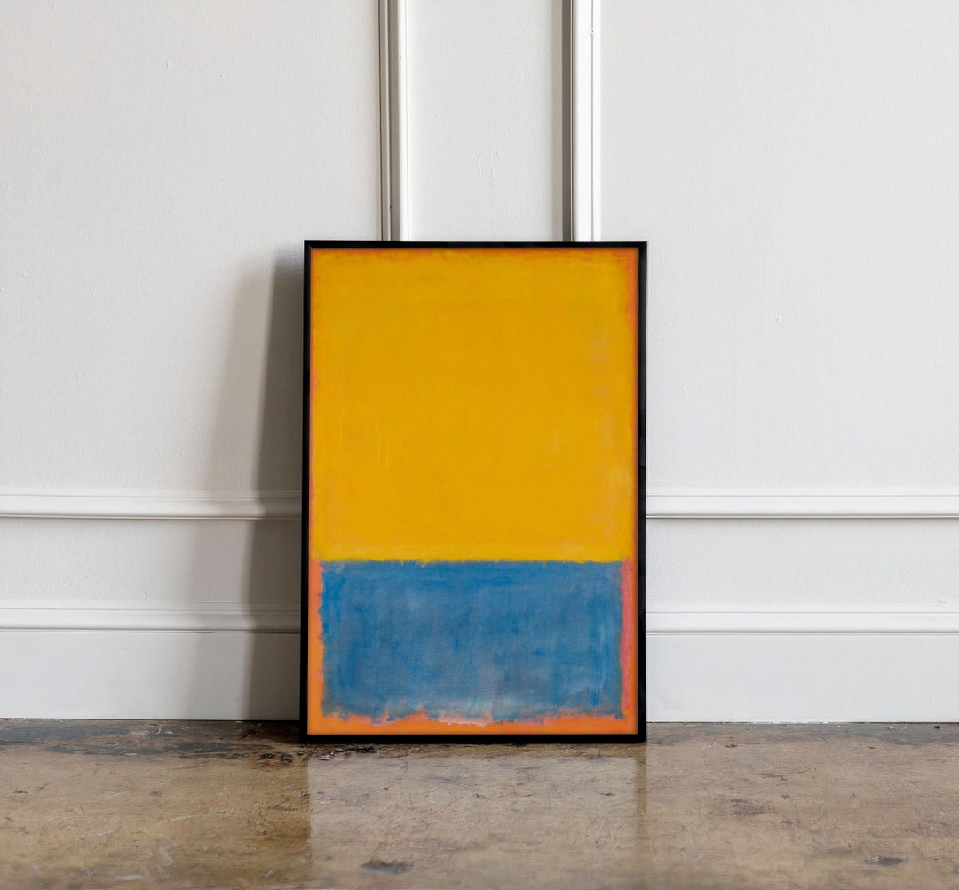 Mark Rothko Yellow and Blue on Orange Poster, Mark Rothko Art Print ...