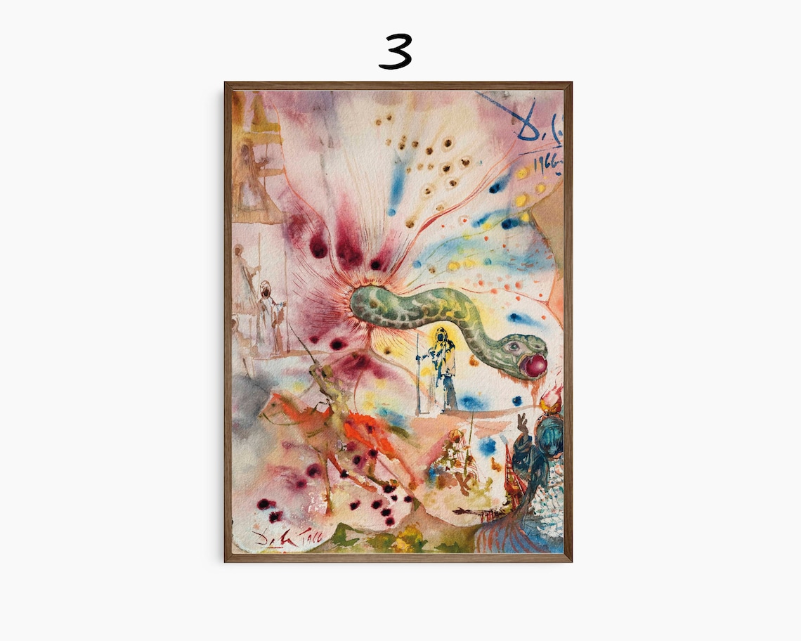 Salvador Dali Poster Sets Salvador Dali Exhibition Print - Etsy