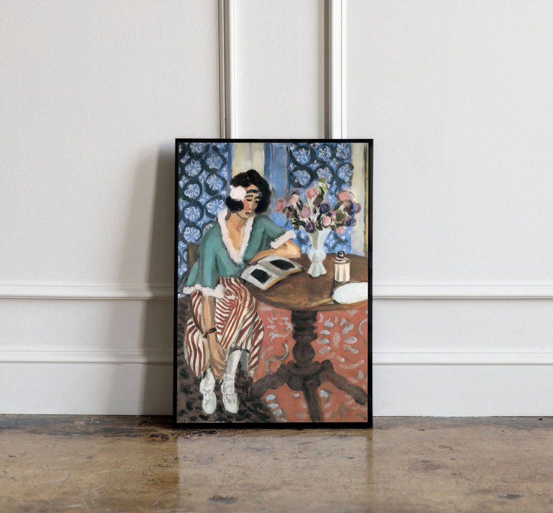 Henri Matisse Woman Reading 1894 Poster Henri Matisse Wall - Etsy