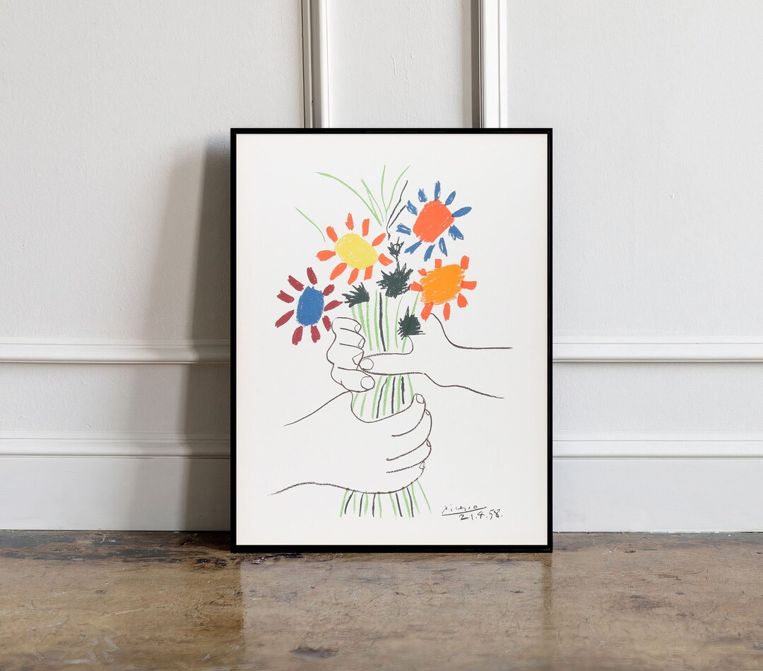 Picasso - Flower Poster, Picasso Exhibition Poster, Picasso Exhibition ...
