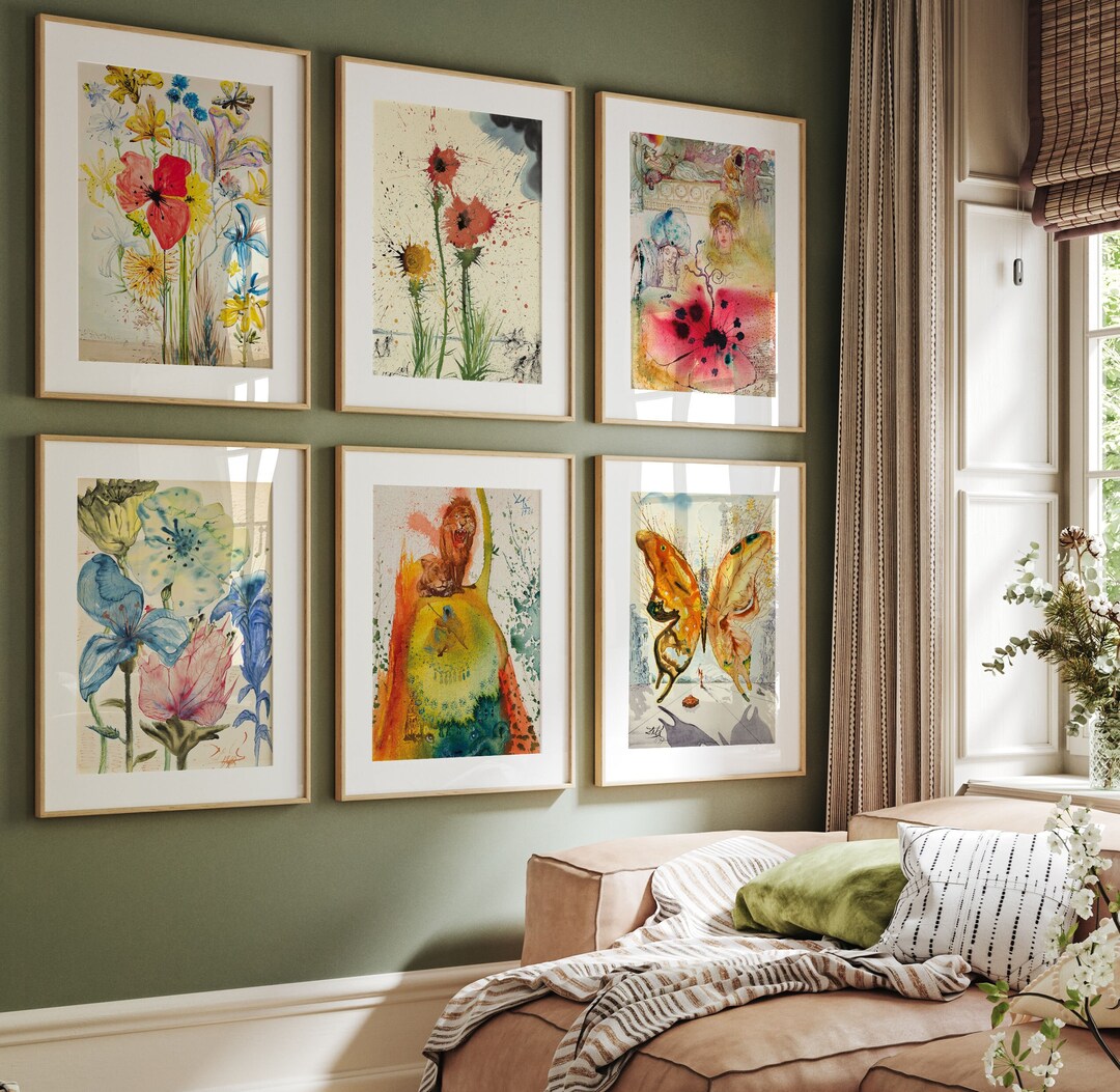 Salvador Dali Poster Set, Salvador Dali Exhibition Print, Salvador Dali ...