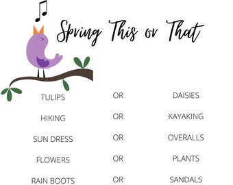 Happy Birthday , This or That - Etsy