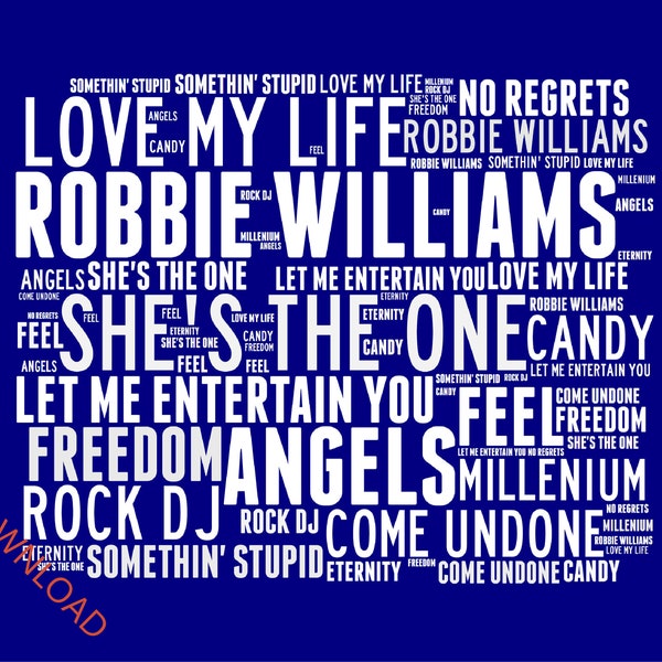 Robbie Williams Poster - Etsy