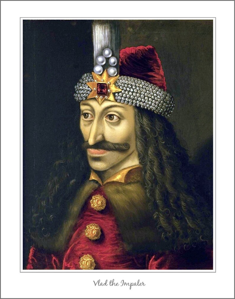 PRINTABLE Art Print Vlad the Impaler Dracula Walachia Transylvania ...