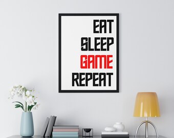 Eat Sleep Game Repeat Poster - Etsy