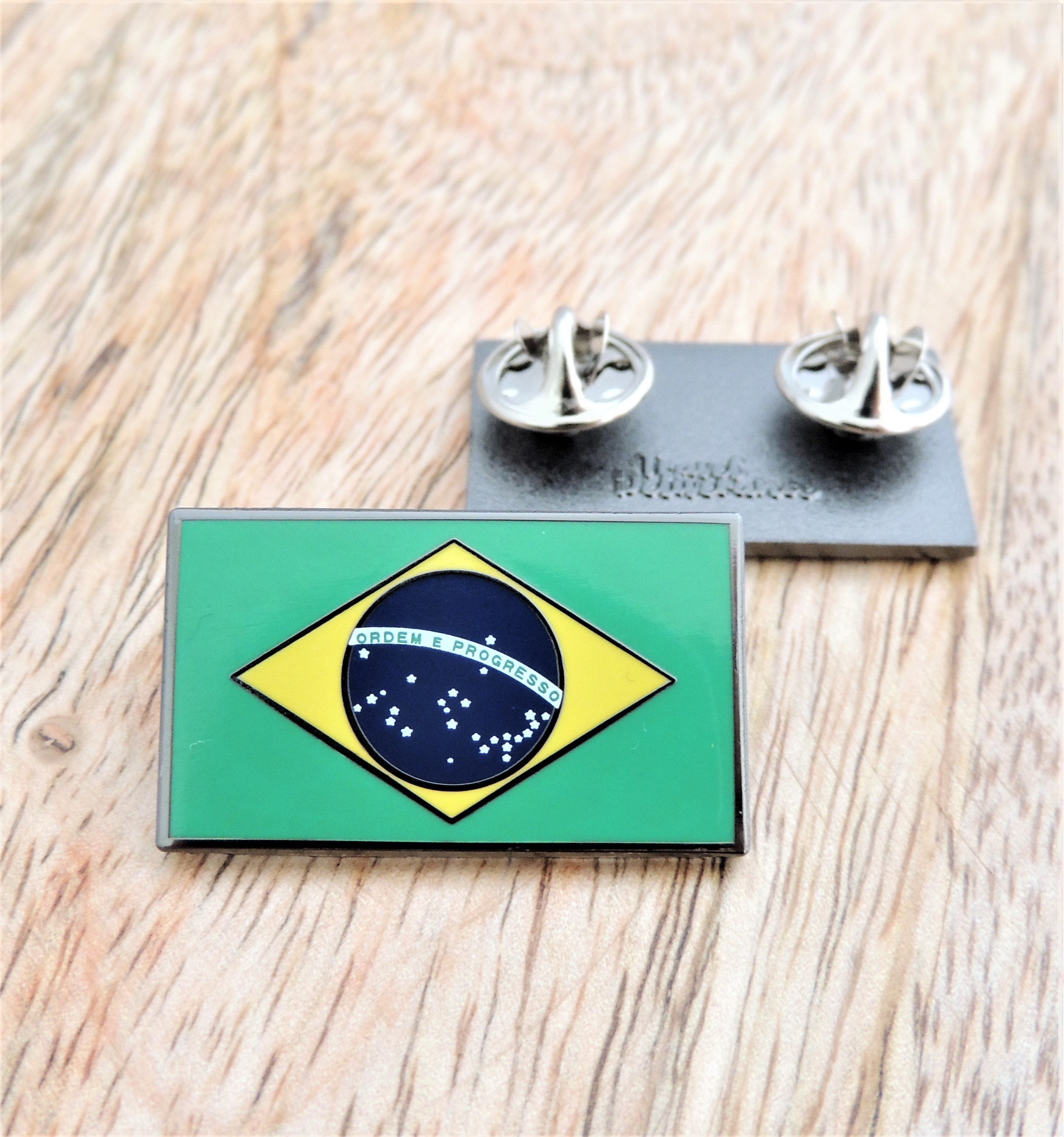 Brazil Flag Lapel Pin Brazilian Flag Badge Gift for World Traveler Gift ...