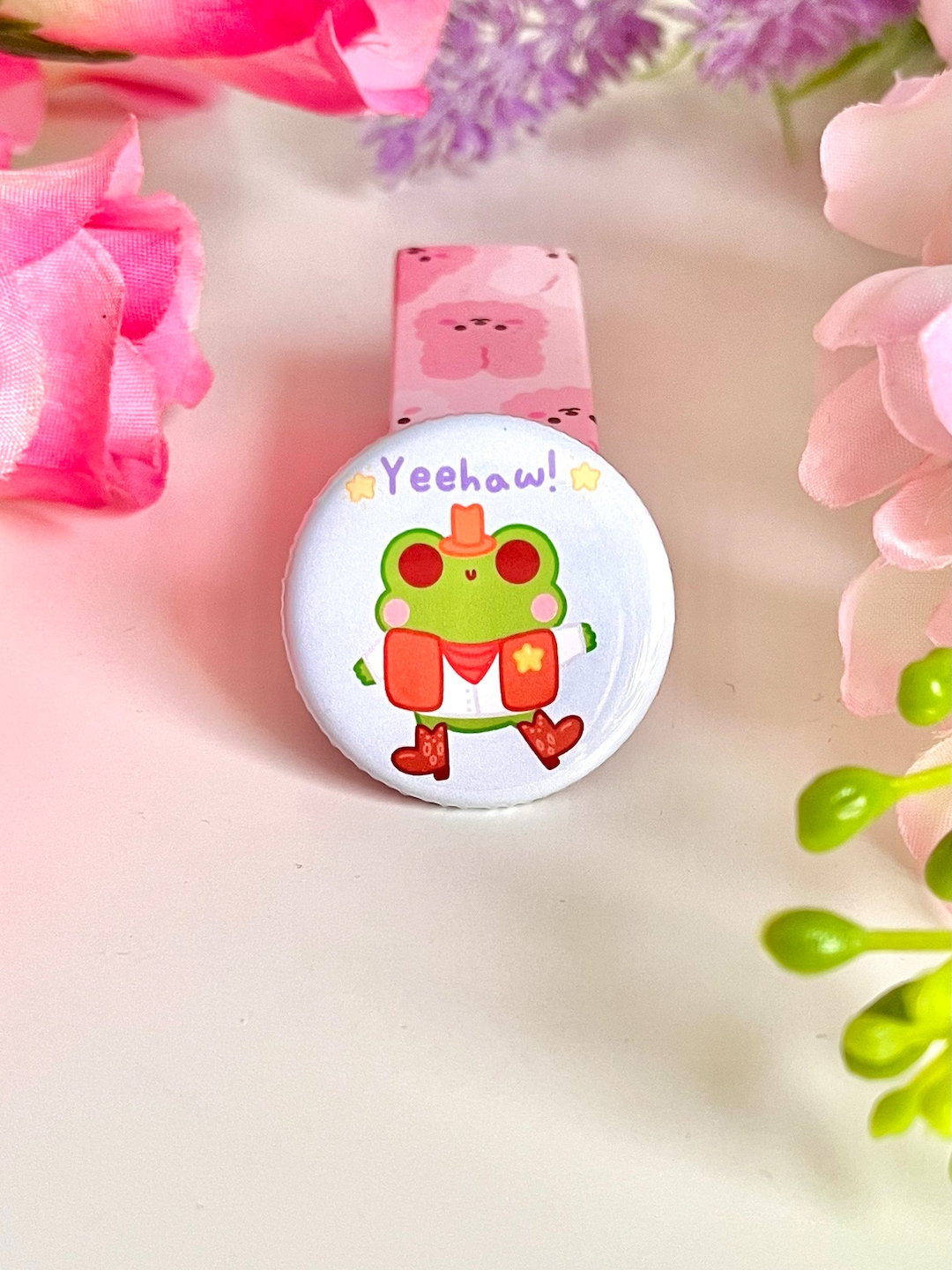 Cowboy Frog Button Badge || Kawaii Button Badge || Cute Button Badge ...
