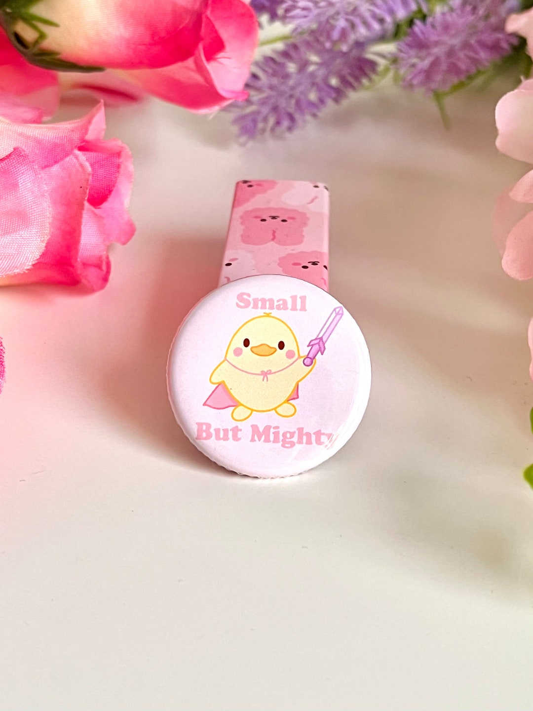 Small but Mighty Duck Button Badge, Kawaii Pin Badge, Cute Pin Badge ...