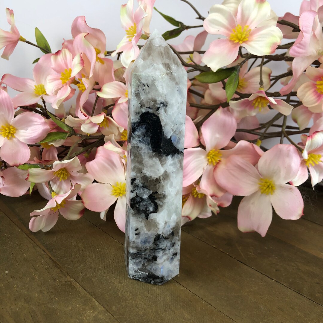 Rainbow Moonstone Tower Large Crystal Point Stone 6 - Etsy