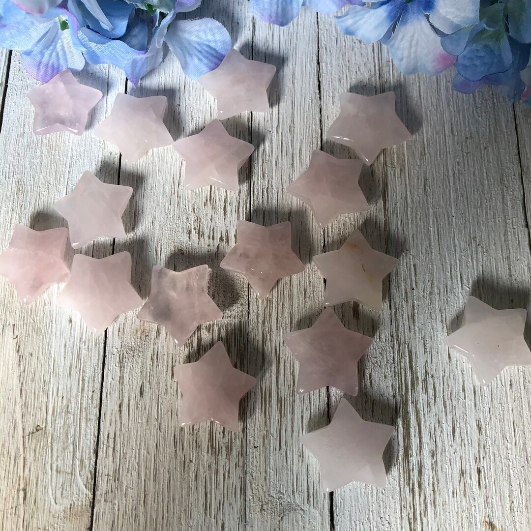 Rose Quartz Star Shaped Stone Crystal - Etsy