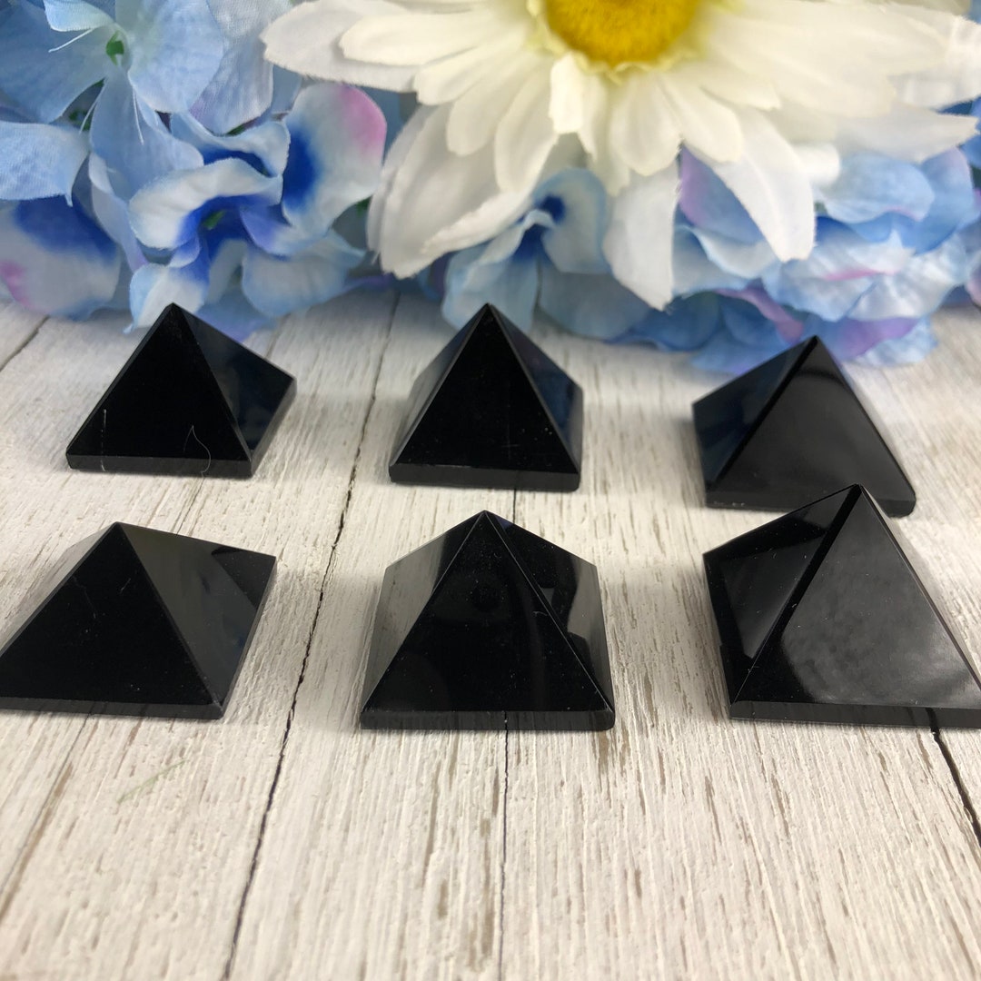Obsidian Pyramid Stone Crystal Pyramid - Etsy