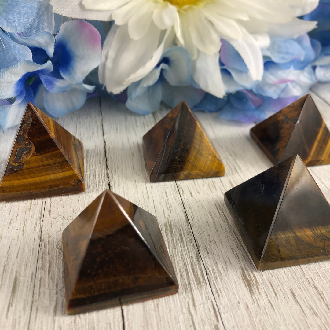 Tiger Eye Pyramid Stone Crystal Tigereye Pyramid - Etsy