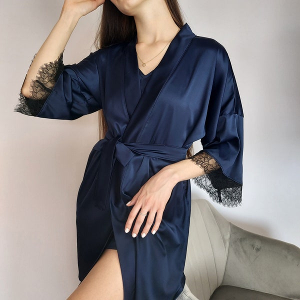 Silk Robe Short - Etsy