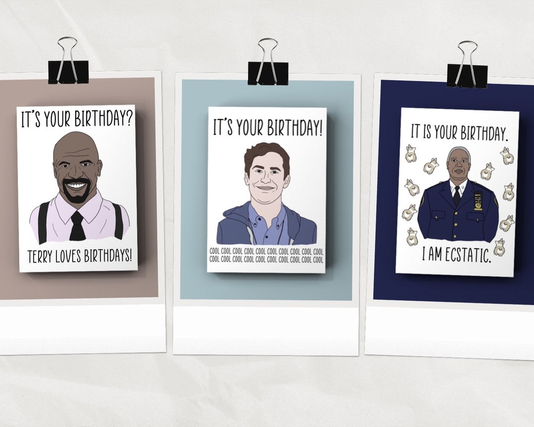 Limited Edition Brooklyn 99 Themed Birthday Card in A6 Jake - Etsy