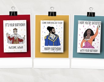 Hamilton Birthday Card | Etsy UK