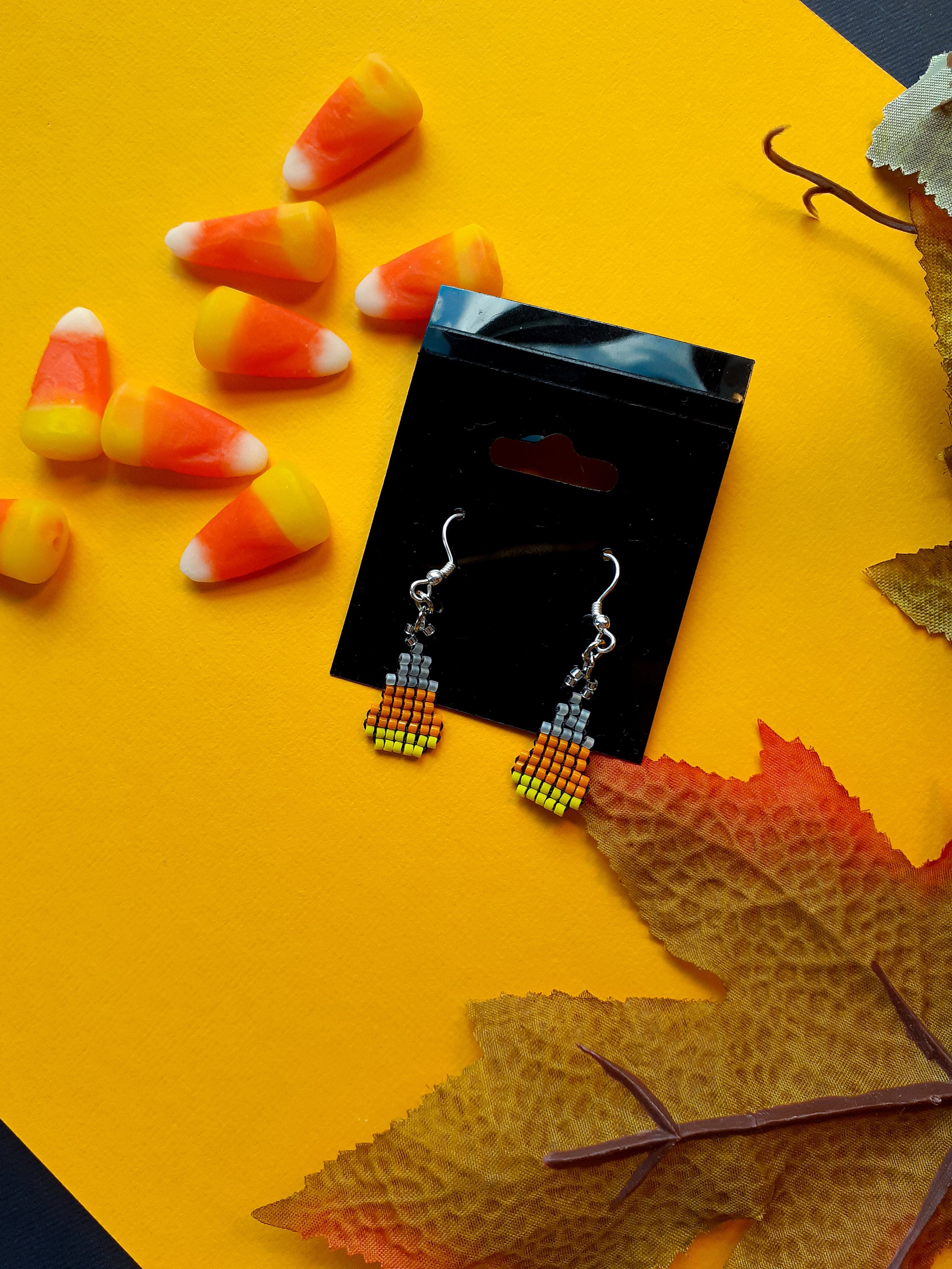 Halloween Candy Corn Bracelet and Earring Set - Etsy