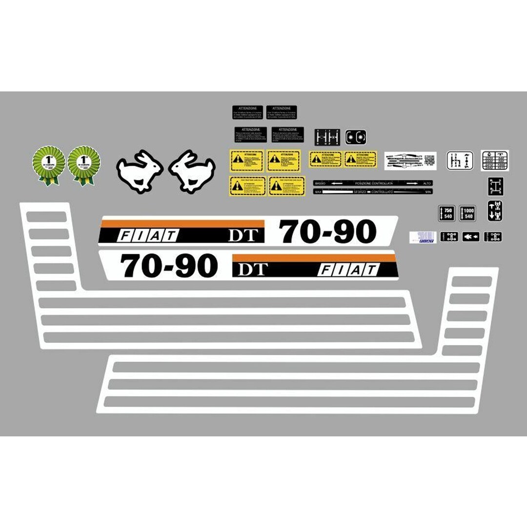 Fiat 70-90 DT Tractor Sticker Kit Complete Professional Decals - Etsy