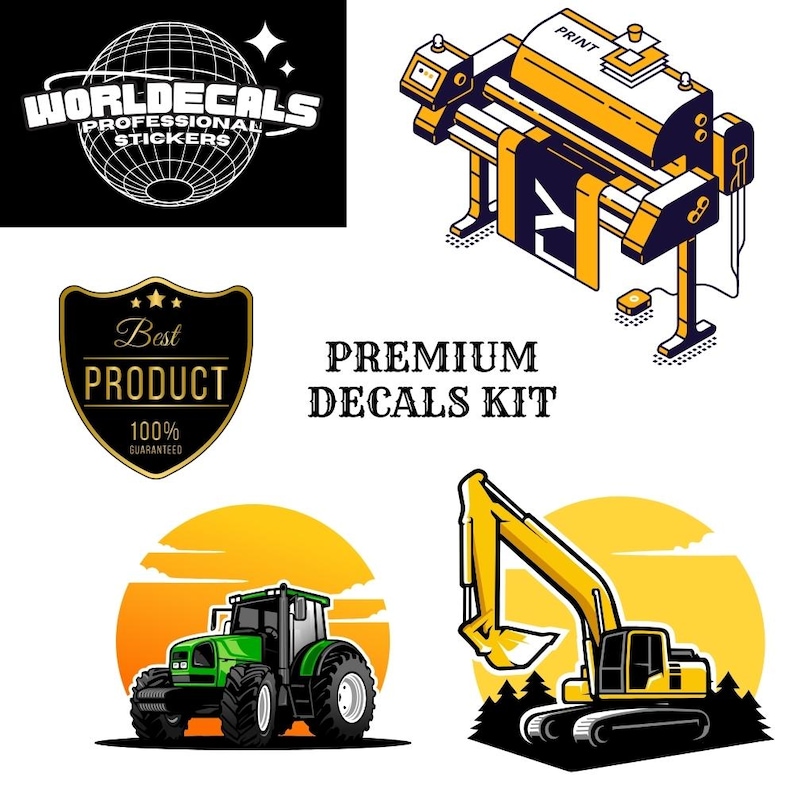 Sticker Kit for New Holland E25.2 SR Fiat Kobelco Complete Professional ...