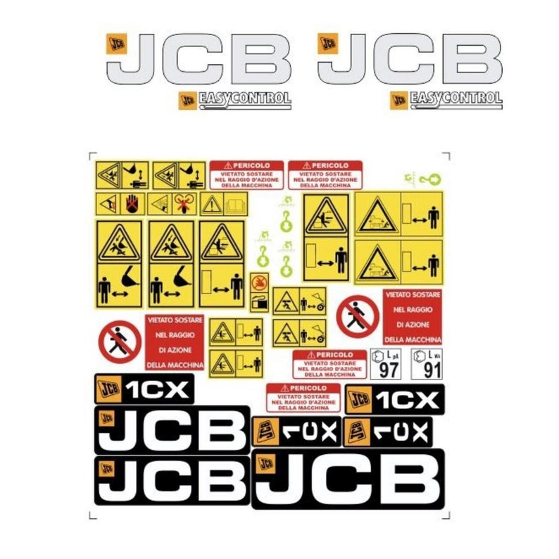 Sticker Kit for JCB 1CX Complete Professional Decals - Etsy