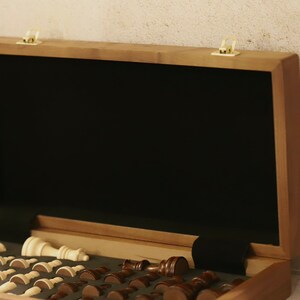 15in Foldable Walnut and Maple Wood Magnetic Chess Set Extra Queens - Etsy