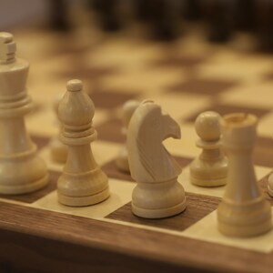 15in Foldable Walnut and Maple Wood Magnetic Chess Set Extra Queens - Etsy