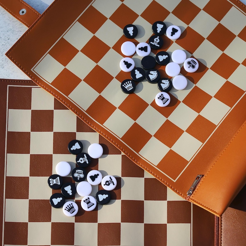 Leather Chess Set - Etsy