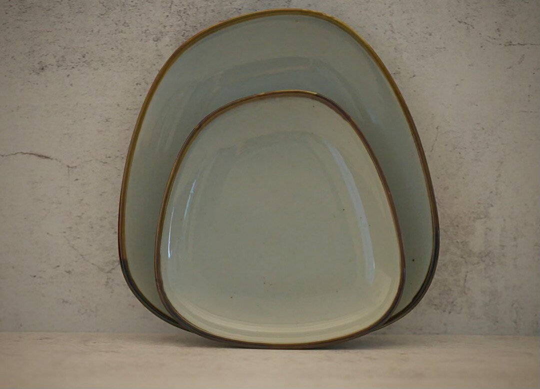 Porcelain Ceramic Set Glazed Plates - Etsy