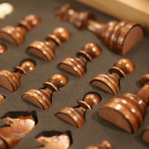 15in Foldable Walnut and Maple Wood Magnetic Chess Set Extra Queens - Etsy