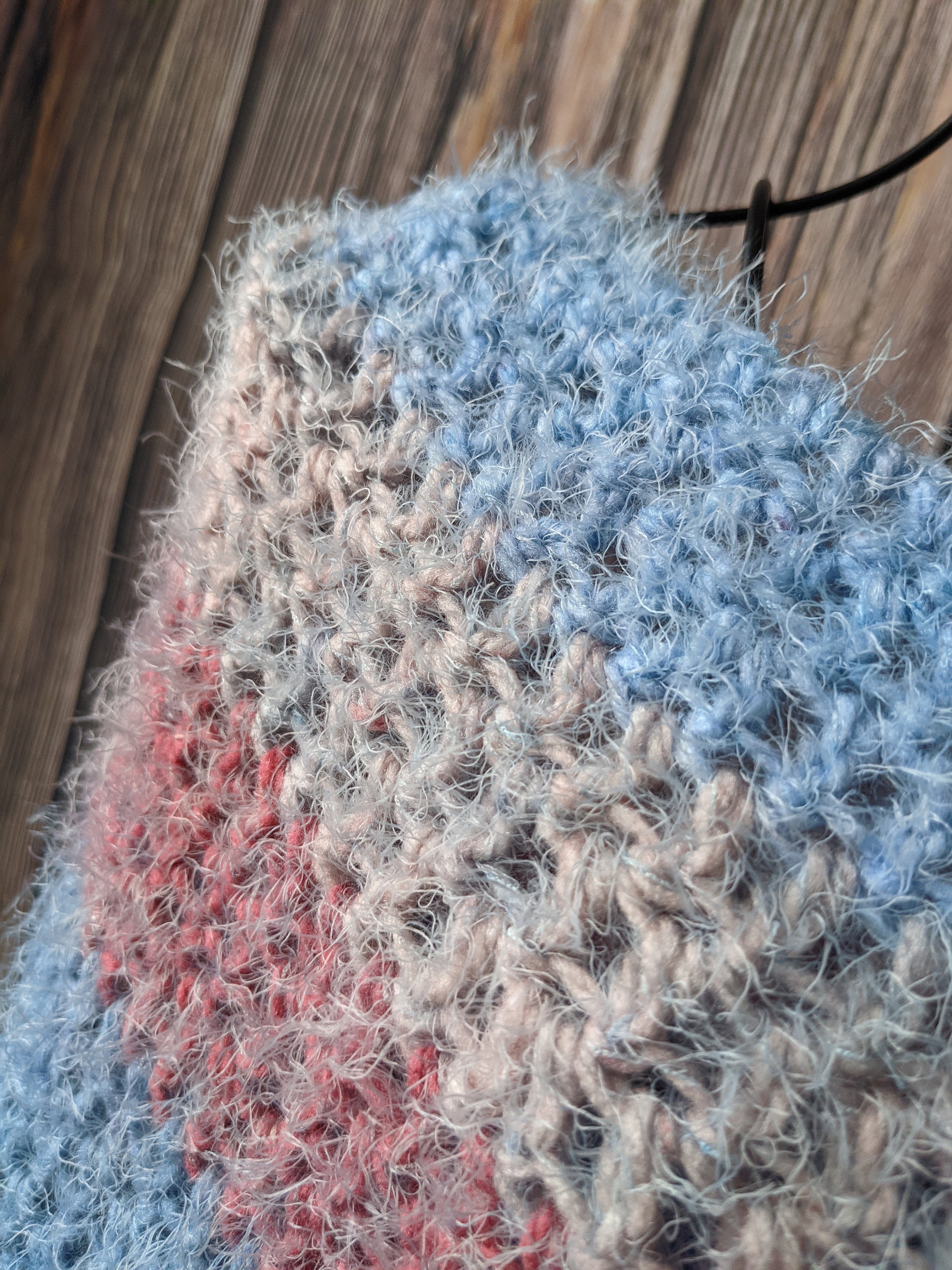 Pink, and Blue Crocheted Caplet/ Formfitting Poncho - Etsy
