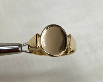 Vintage 14k Gold Signet Ring With Seal - Etsy