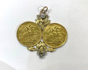 Half Sovereign Pendant - Etsy