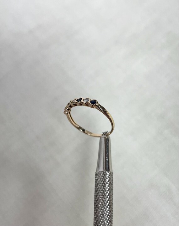 14ct Yellow Gold Sapphire & Diamond 7 Stone Half Eter… - Gem