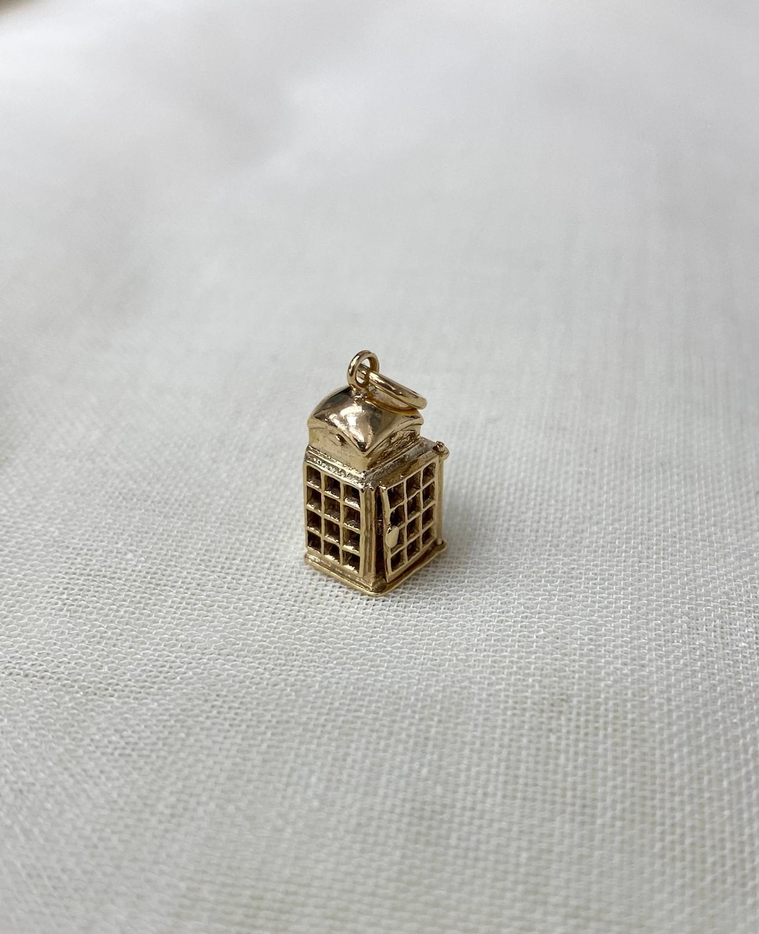 9ct Gold Telephone Box Charm - Etsy