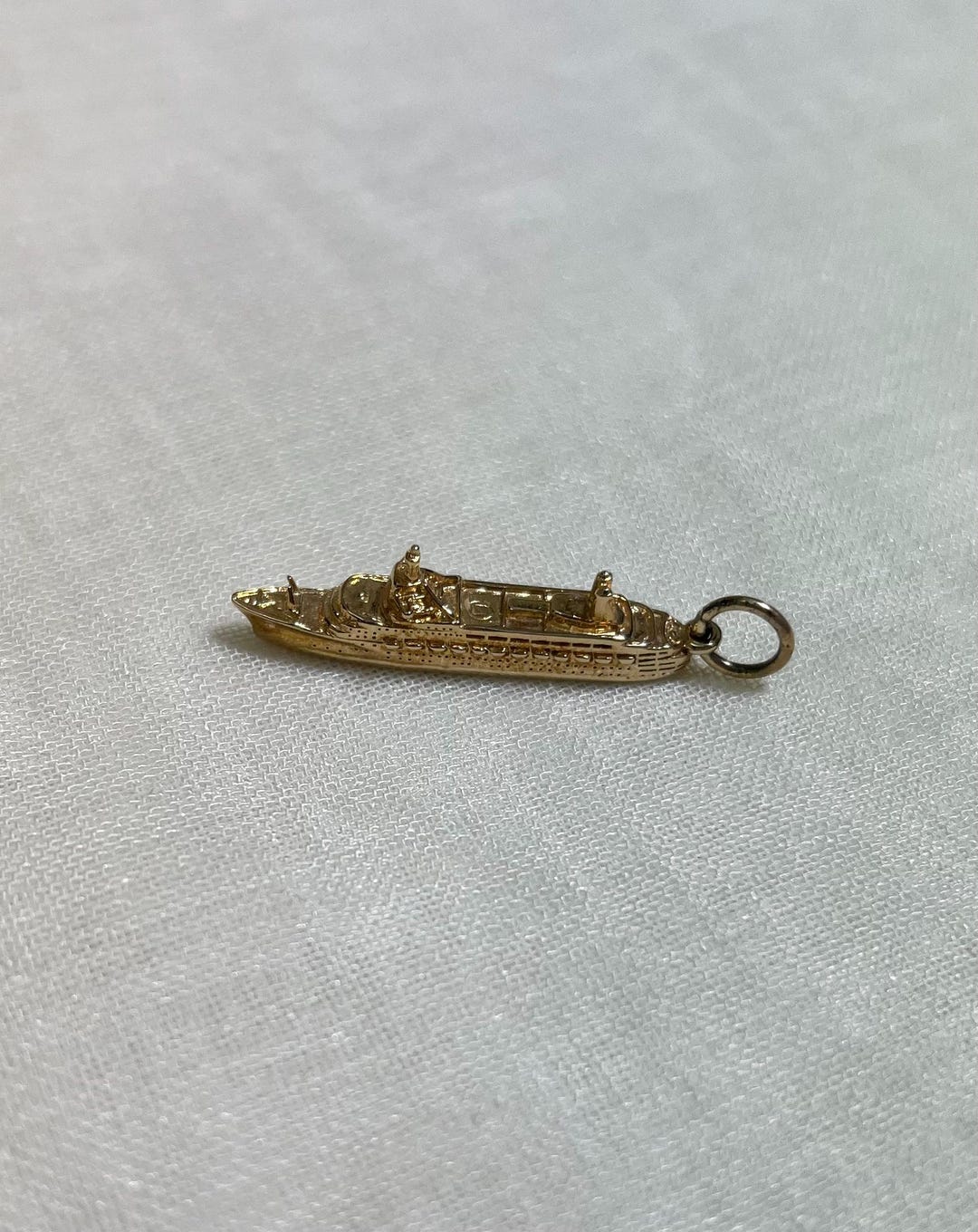 Vintage 9ct Yellow Gold Canberra Cruise Ship Charm Pendant - Etsy