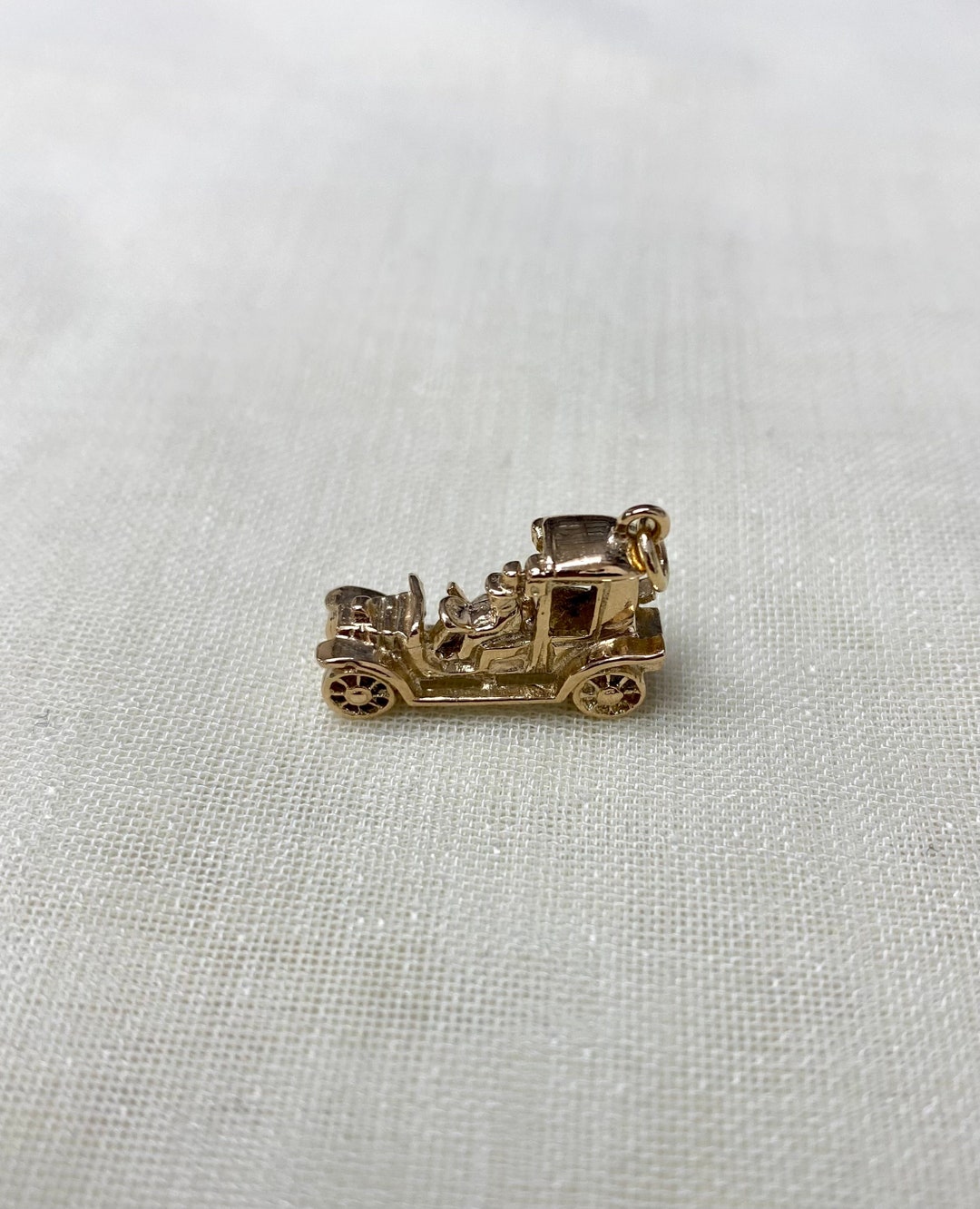 9ct Yellow Gold Old Style Car Charm - Etsy