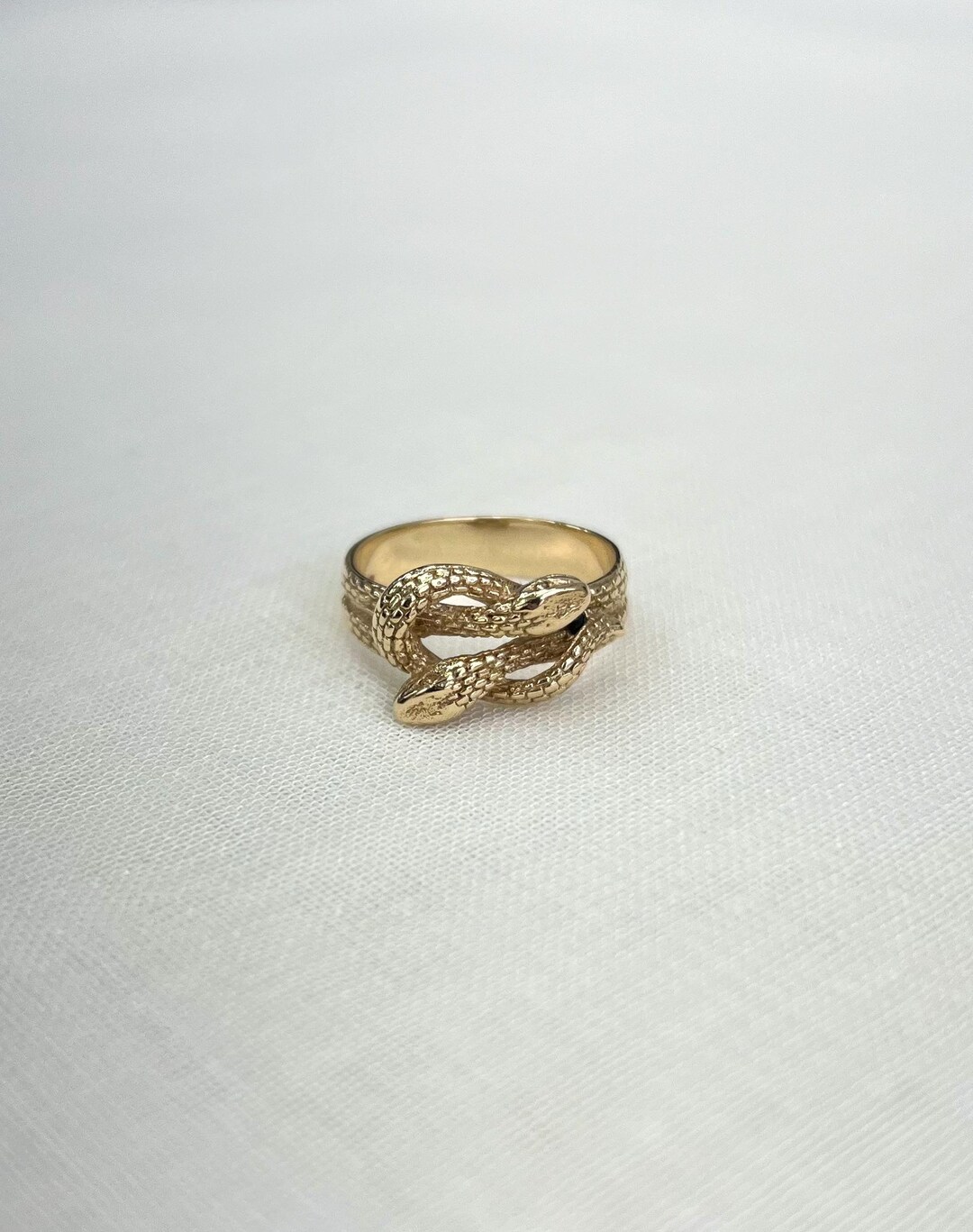 Vintage 9ct Yellow Gold Double Snake Ring, Hallmark London 1991 - Etsy
