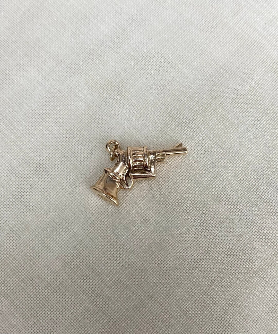 9ct Gold Revolver Gun Charm Pendant - Etsy