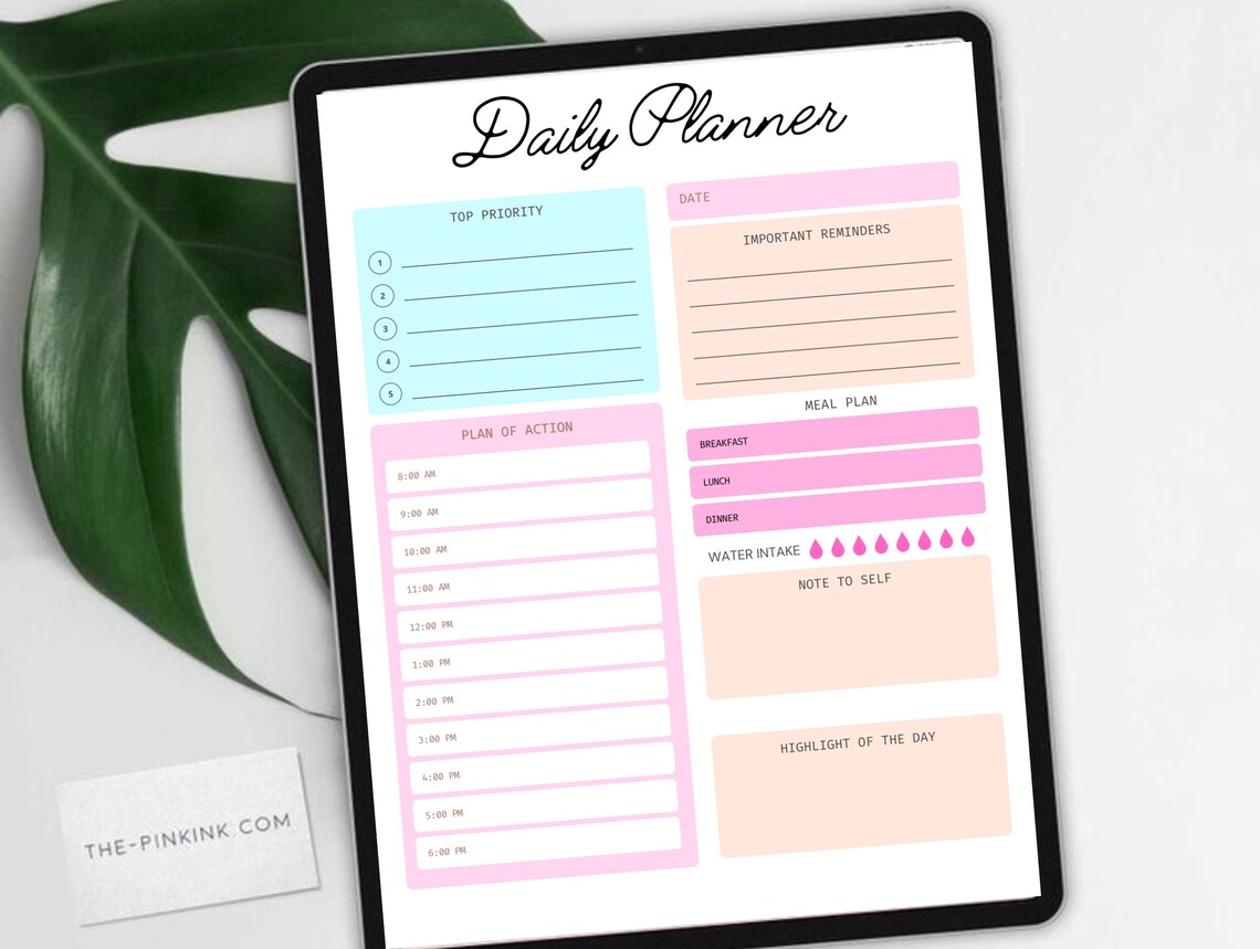 Daily Planner, ADHD Planner, Affirmation Daily Planner, Goodnotes ...