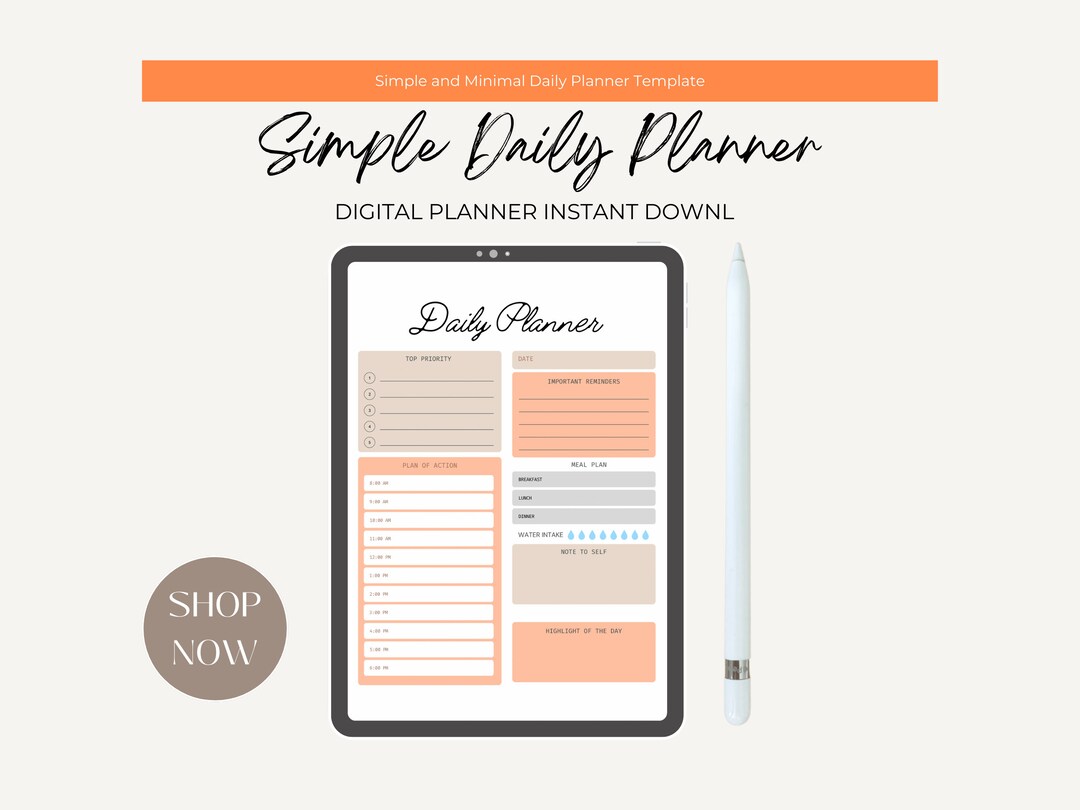 Daily Planner, ADHD Planner, Affirmation Daily Planner, Goodnotes ...