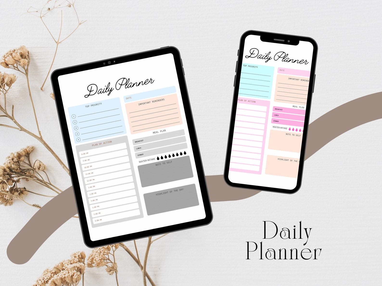 Daily Planner, ADHD Planner, Affirmation Daily Planner, Goodnotes ...