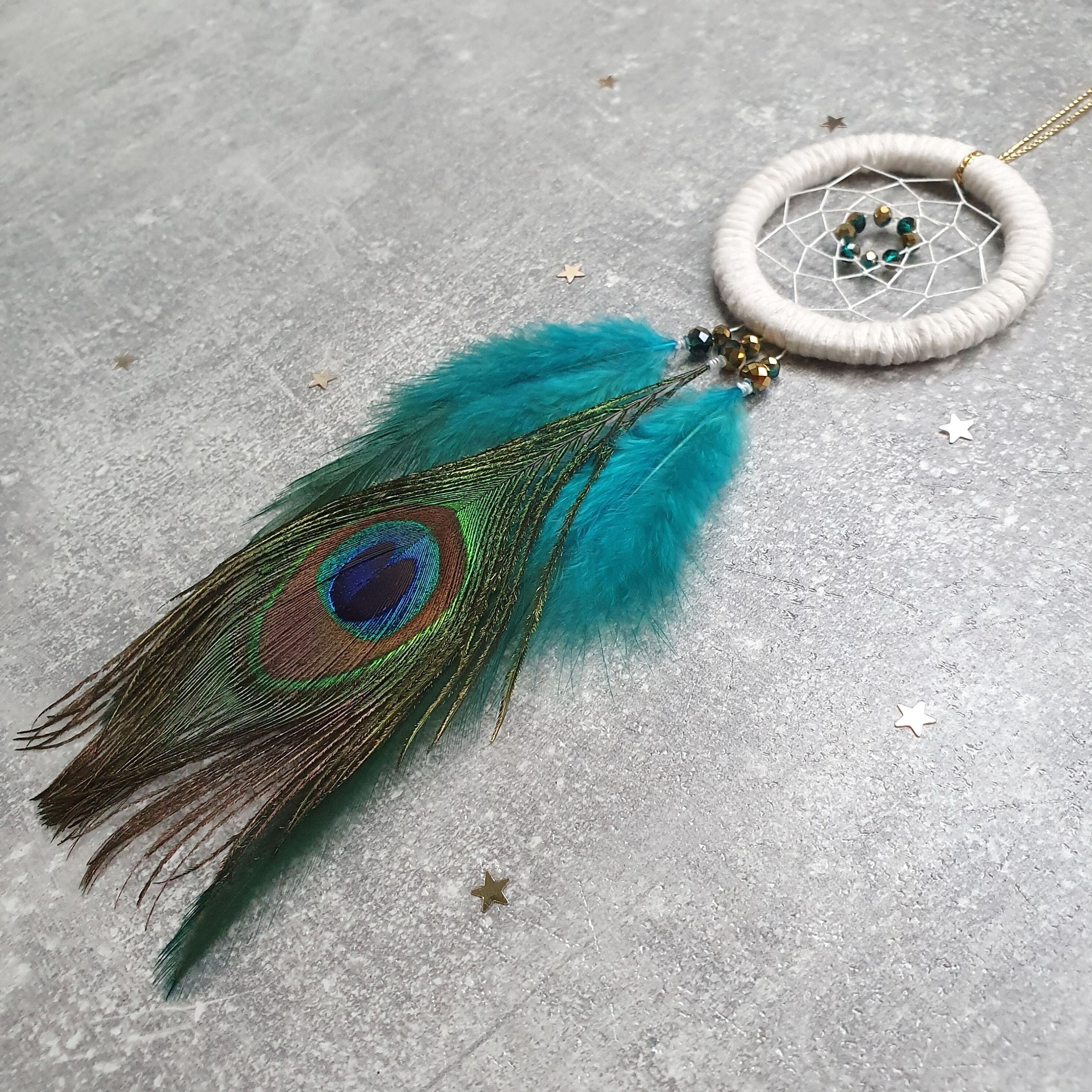 Peacock Dream Catcher Dreamcatchers for Car Boho Car - Etsy Canada