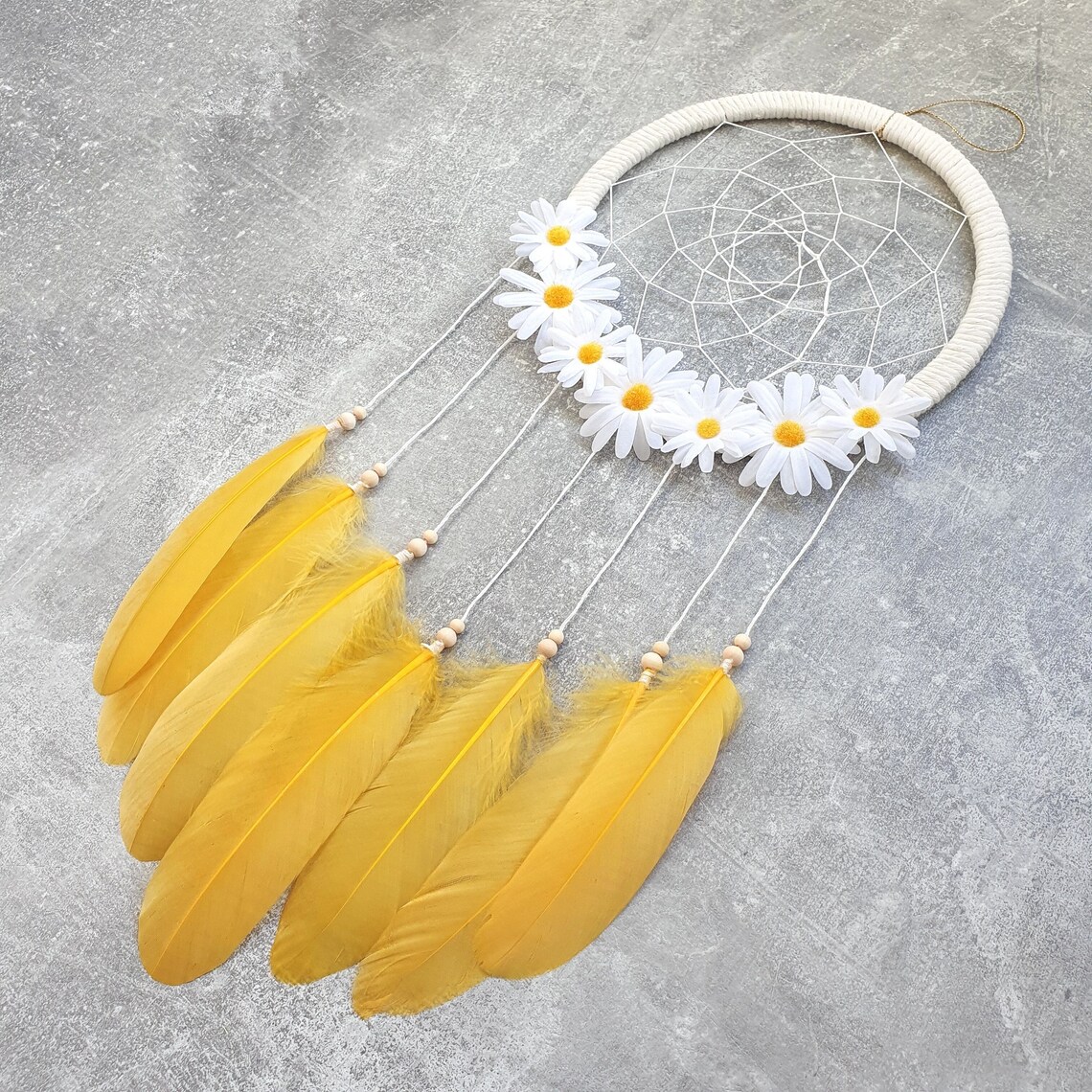 Daisy Dream Catcher Flower Dream Catcher Daisy Nursery | Etsy