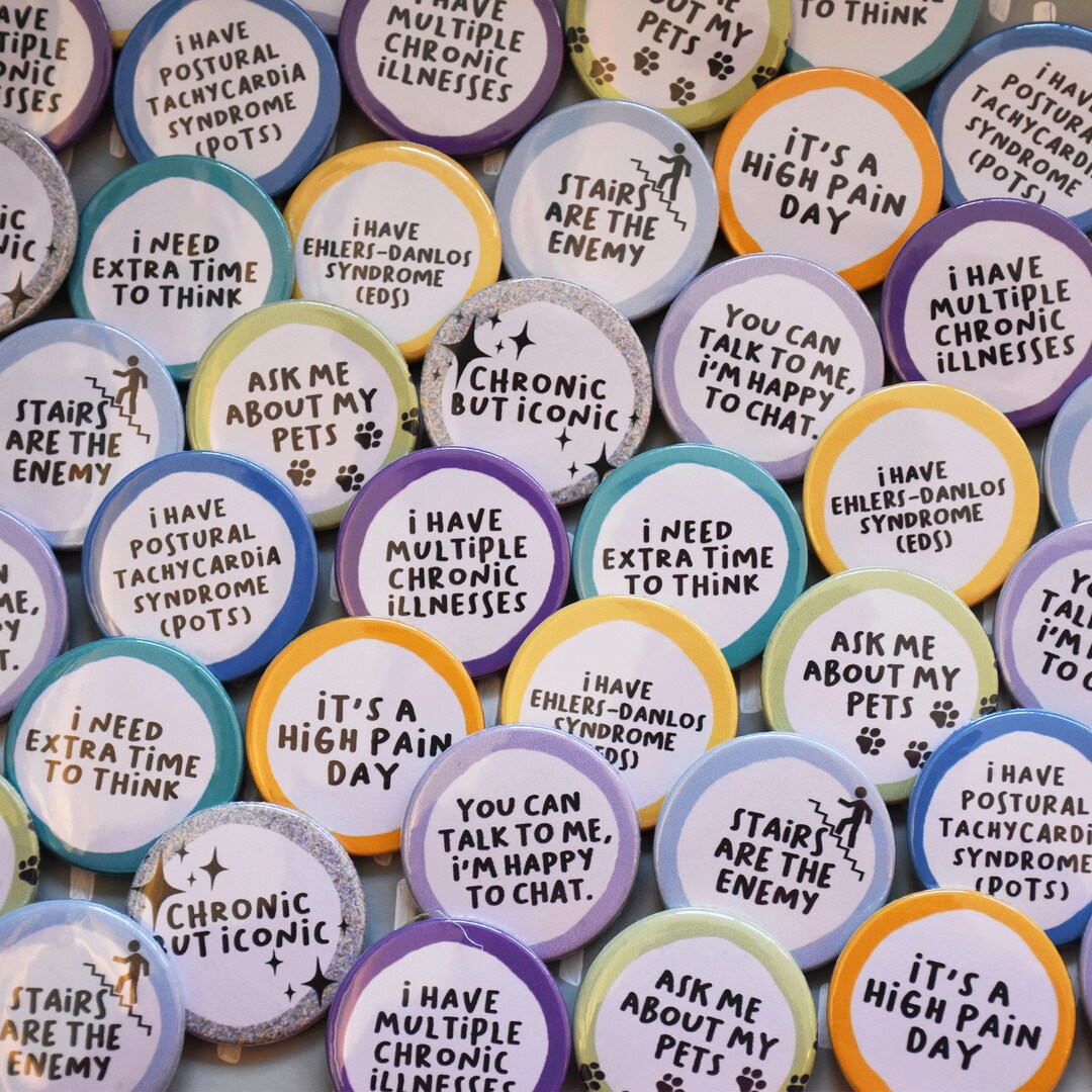 Hidden Disabilities Badges - Collection IIII - Pots - EDS - Chronic ...