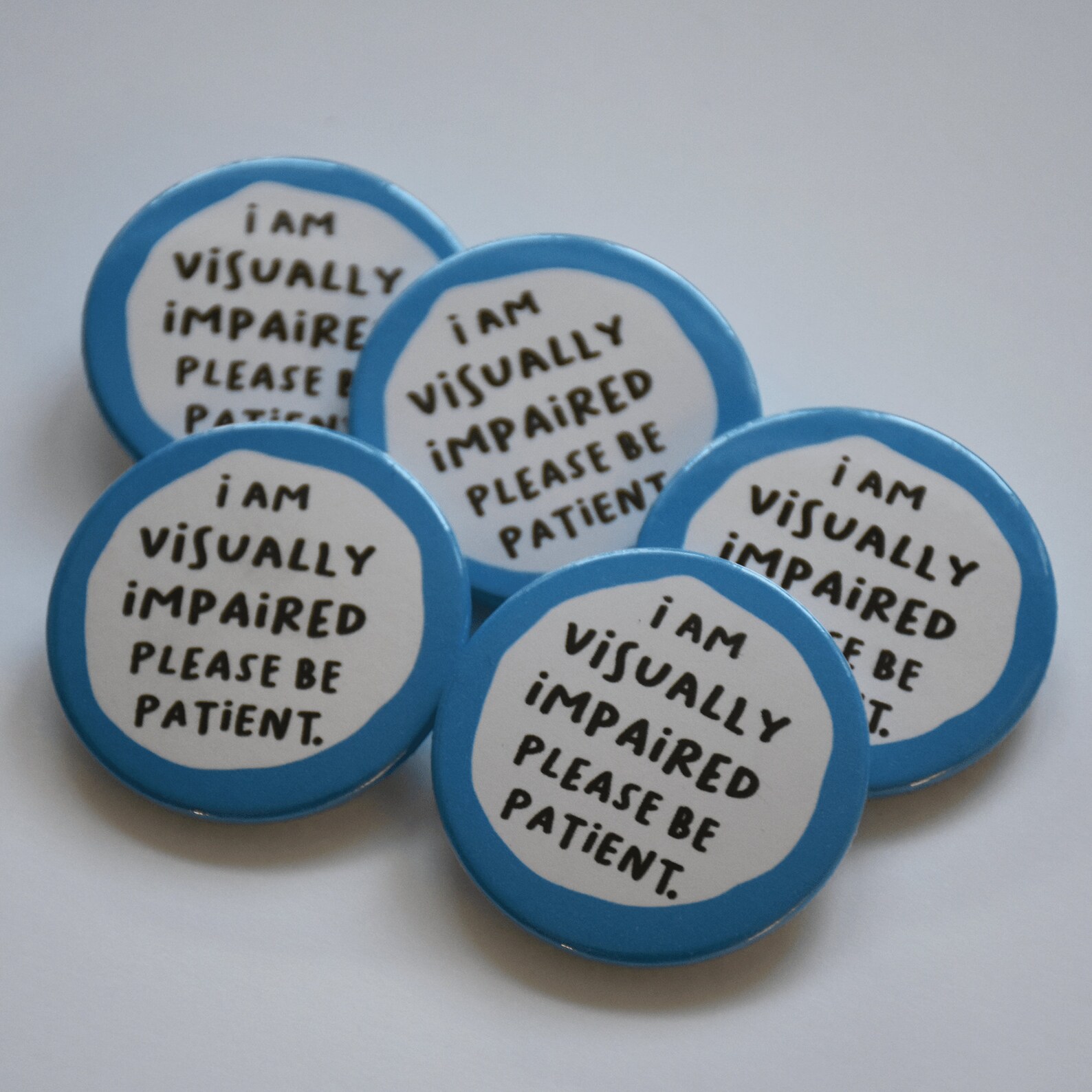 Hidden Disabilities Pin Badges - Visual Impairment, Fibromyalgia ...