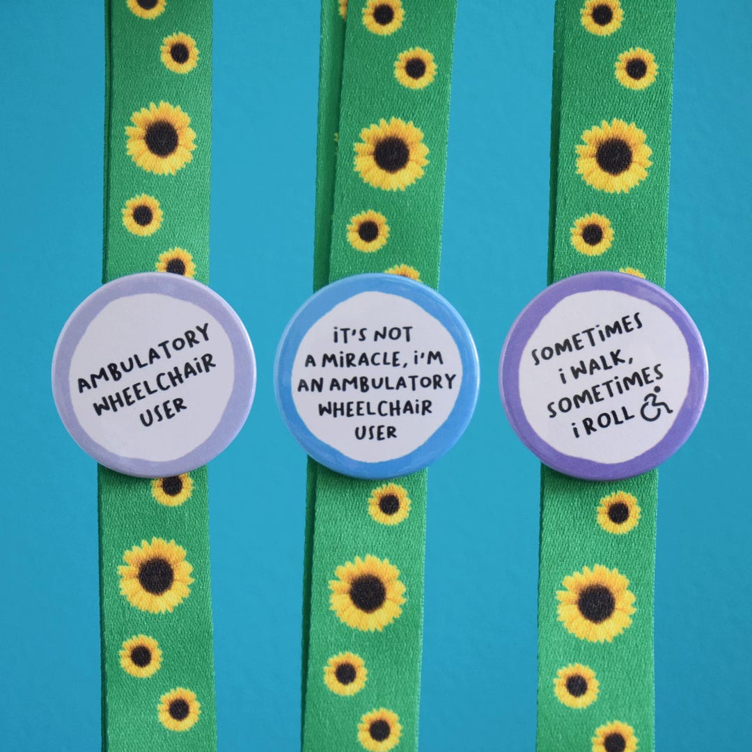 Wheelchair User Badges - Disability Badges - Disabled - Ambulatory ...