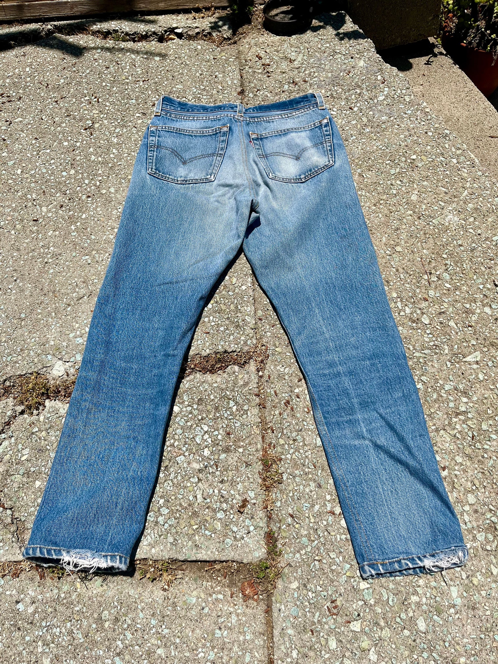 Vintage Womens Re/done Levis Faded Blue Jeans 26 Distressed - Etsy